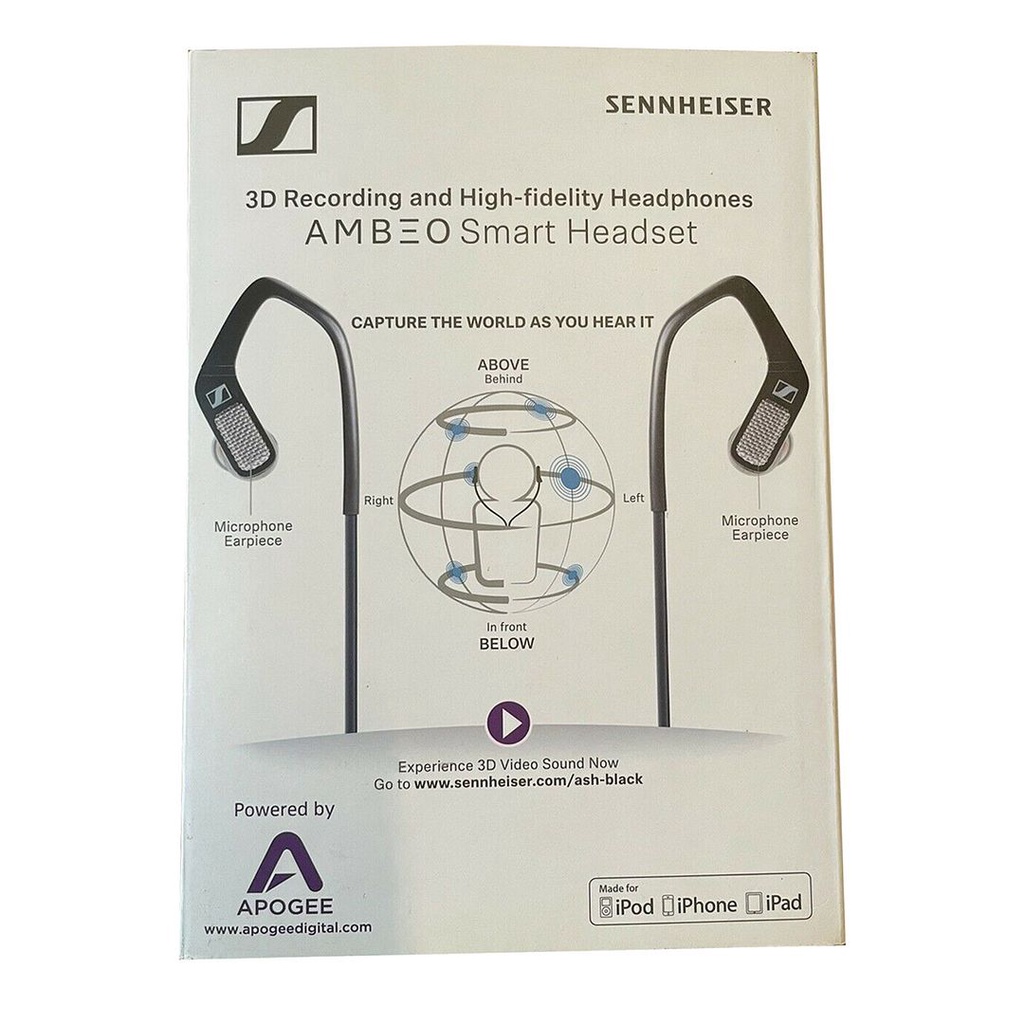 Sennheiser 森海塞爾 Ambeo Smart Headset iOS 全景錄音麥克風耳機 (黑)(平行進口) | 蝦皮購物