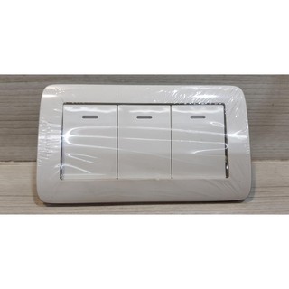 *水電DIY* 國際牌RISNA SERIES-WTRF5352W-1開電燈開關白色金邊/輕觸型夜光開關/單開關 | 蝦皮購物