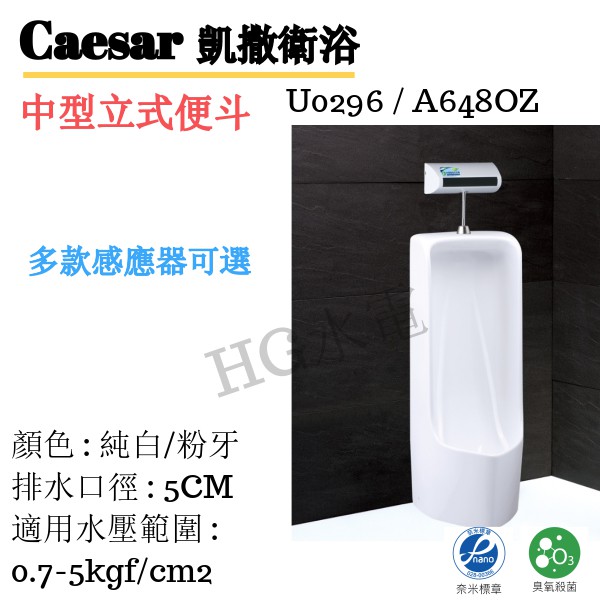 🔸HG水電🔸 Caesar 凱撒衛浴 中型立式便斗 U0296/A648OZ 免運 | 蝦皮購物