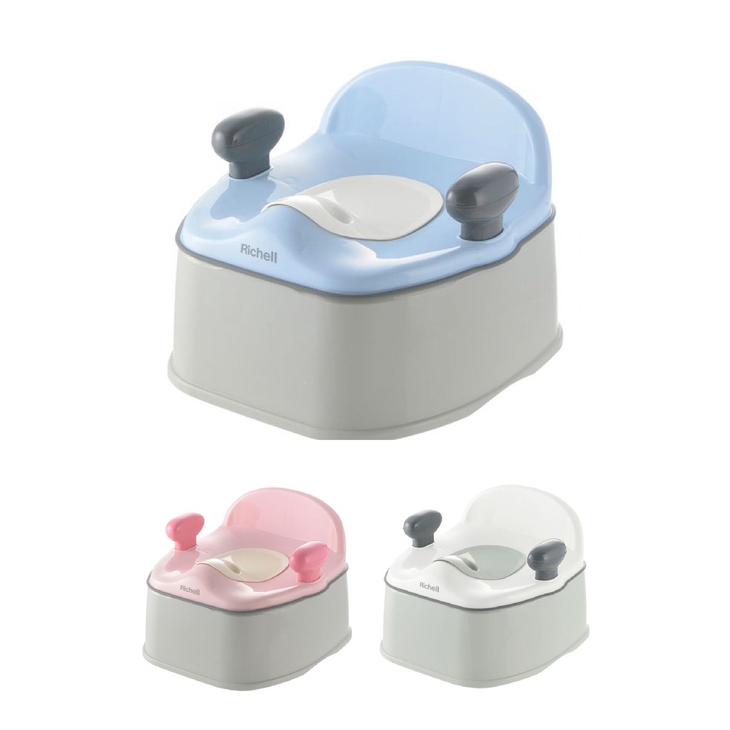 小饅頭*利其爾 Richell Pottis椅子型三段訓練便器(粉灰442258/灰白442241/藍灰色939642) | 蝦皮購物