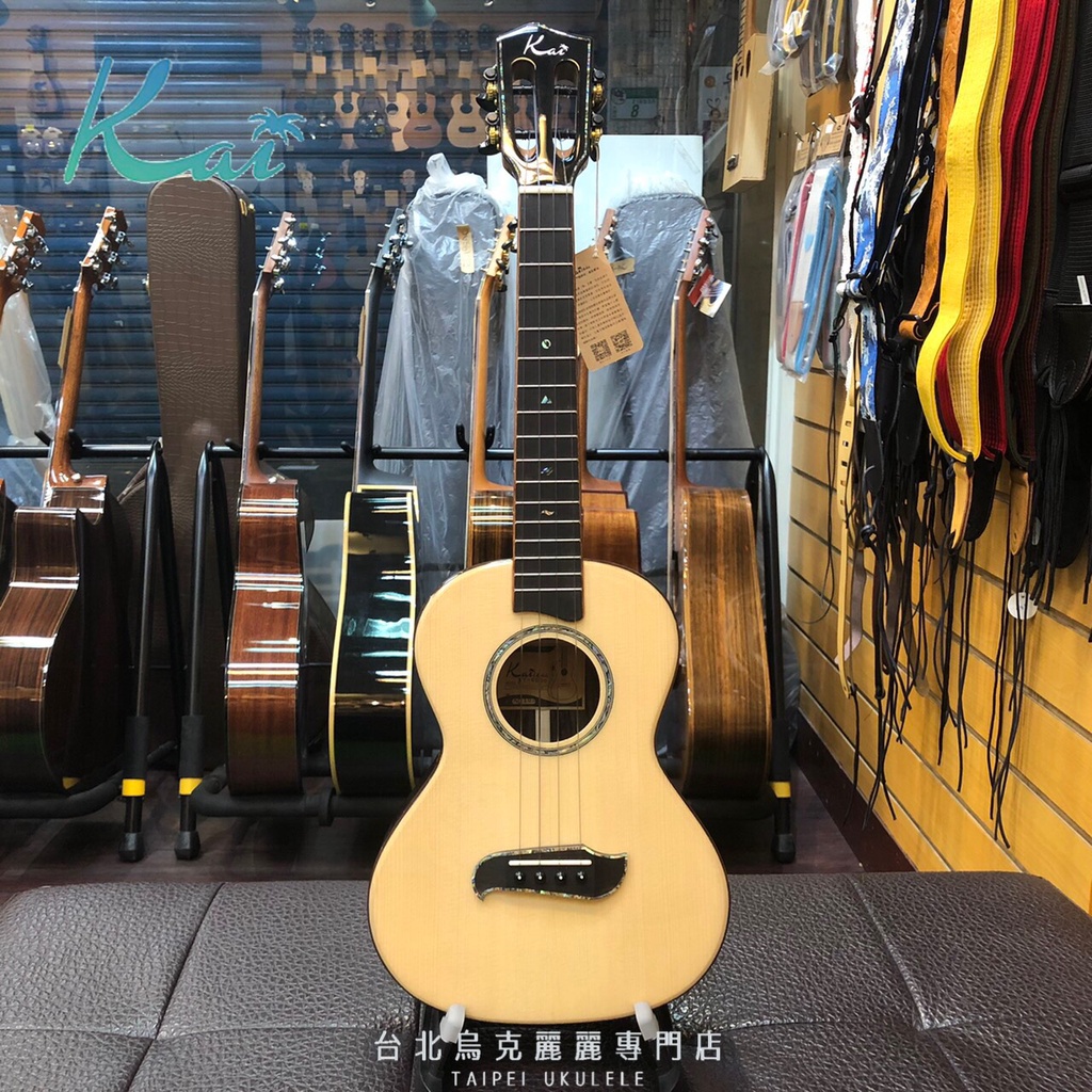 【台北烏克/原聲吉他】Kai KT-6000 26吋 全單 亮面漆 雲杉/玫瑰木 烏克麗麗 指板貝殼 | 蝦皮購物