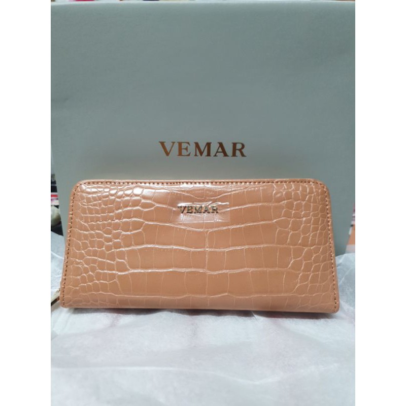 VEMAR＃長夾＃皮夾＃鱷魚皮紋＃超質感＃奶茶棕＃＃守財聚財 | 蝦皮購物