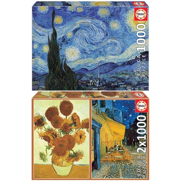 現貨Educa 拼圖 2*1000片 梵古作品 18491 星夜星空19263 | 蝦皮購物
