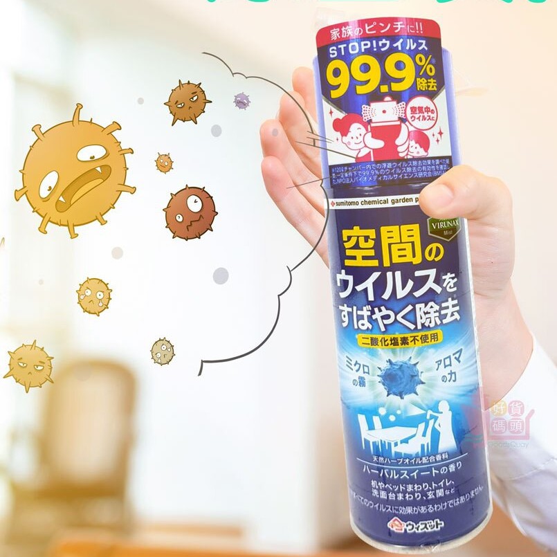 🔥 【批發日本】 日本製 住友化學 空間抑菌噴霧 消除空氣細菌 抑菌噴霧 抑菌 (220ML) 800422 🔥 | 蝦皮購物