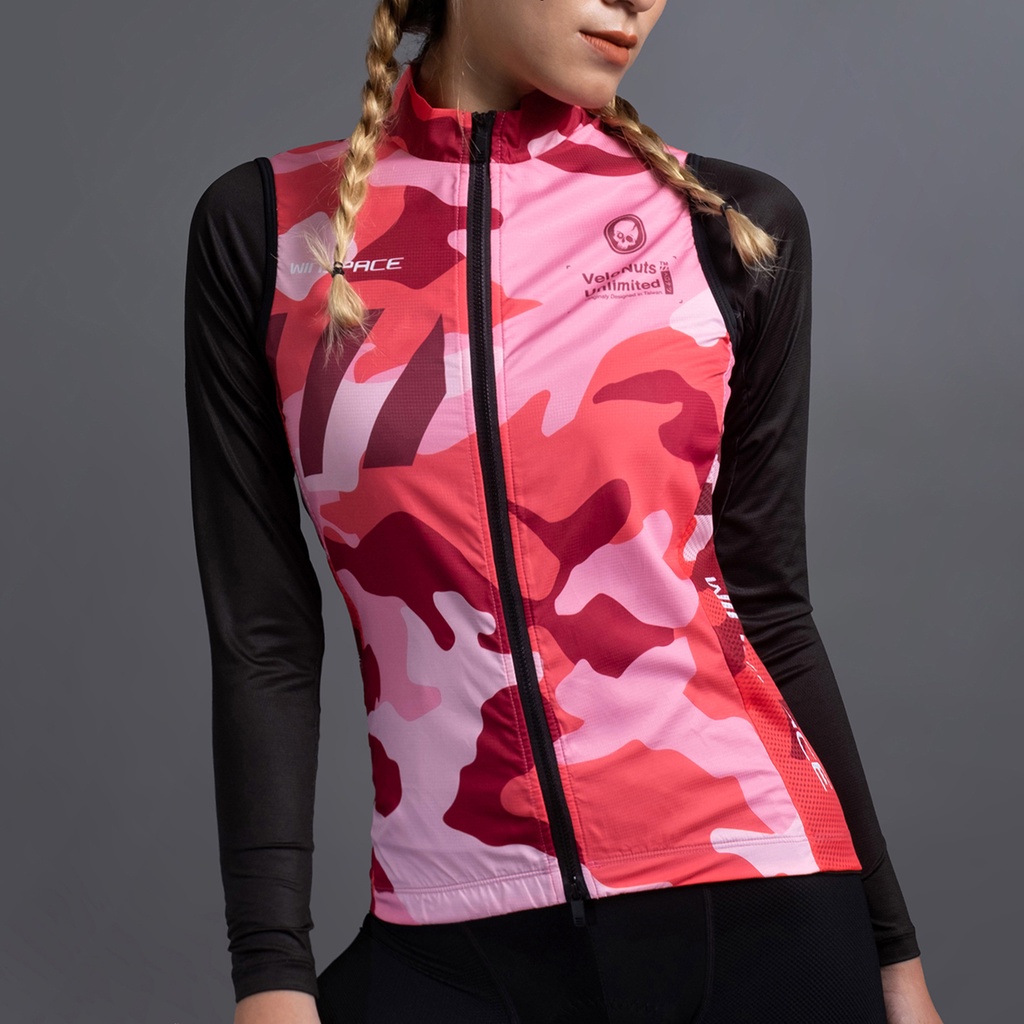 【VM.Plus】VNS迷蹤防風背心-粉(女) 短車衣 女款 自行車車衣 騎行服 | 蝦皮購物
