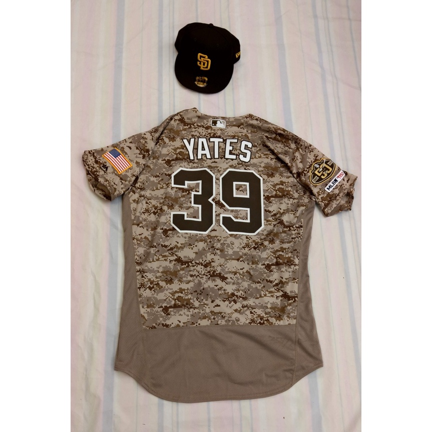 MLB 認證 教士隊 Yates 球員版 PADRES Game Used 實戰球衣 尺寸 46 救援王 沙漠迷彩 | 蝦皮購物