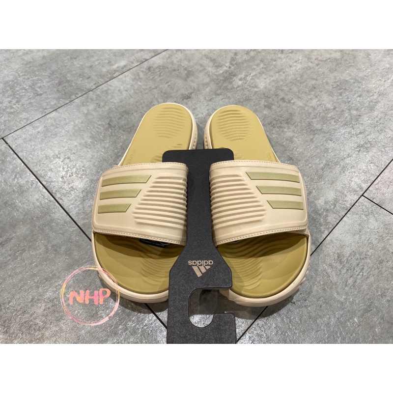 Adidas alphabounce slide 2 拖鞋 魔鬼氈 防滑 休閒 運動 黑白 黃綠色 經典 GY9415 | 蝦皮購物