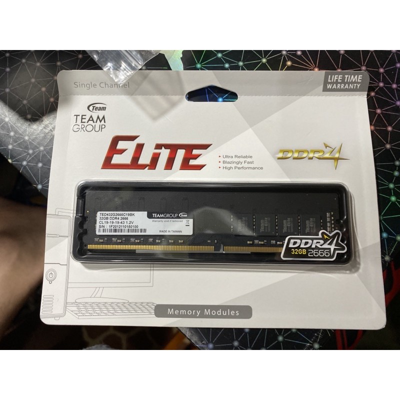 team elite ddr4 2666 32g*2 | 蝦皮購物