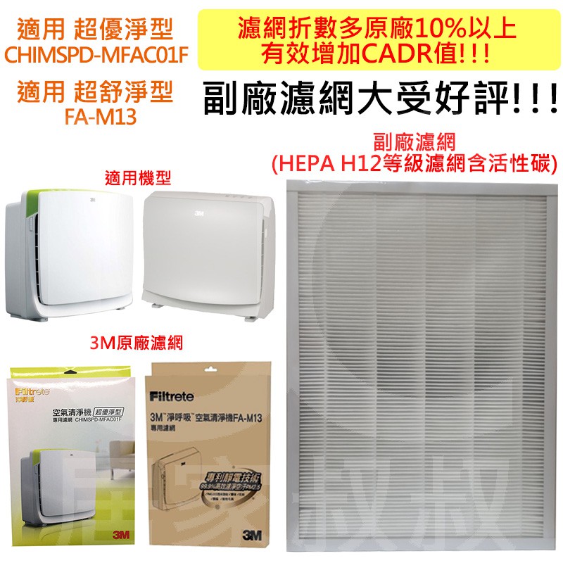 3M 超優淨型空氣清淨機替換濾網 MFAC-01F MFAC-01 超舒靜型 fa-m13 另有台灣製副場 | 蝦皮購物