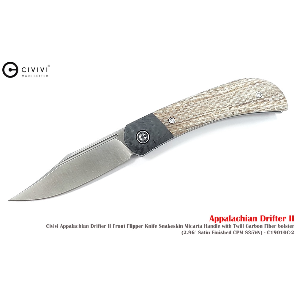 We Knife/Civivi Appalachian Drifter II 蛇紋電木碳纖柄折刀 - S35VN鋼 | 蝦皮購物