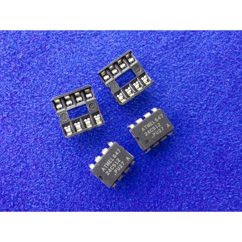 AT24C512 EEPROM 儲存晶片 1組2個 + IC座 DIP-8 直插 | 蝦皮購物