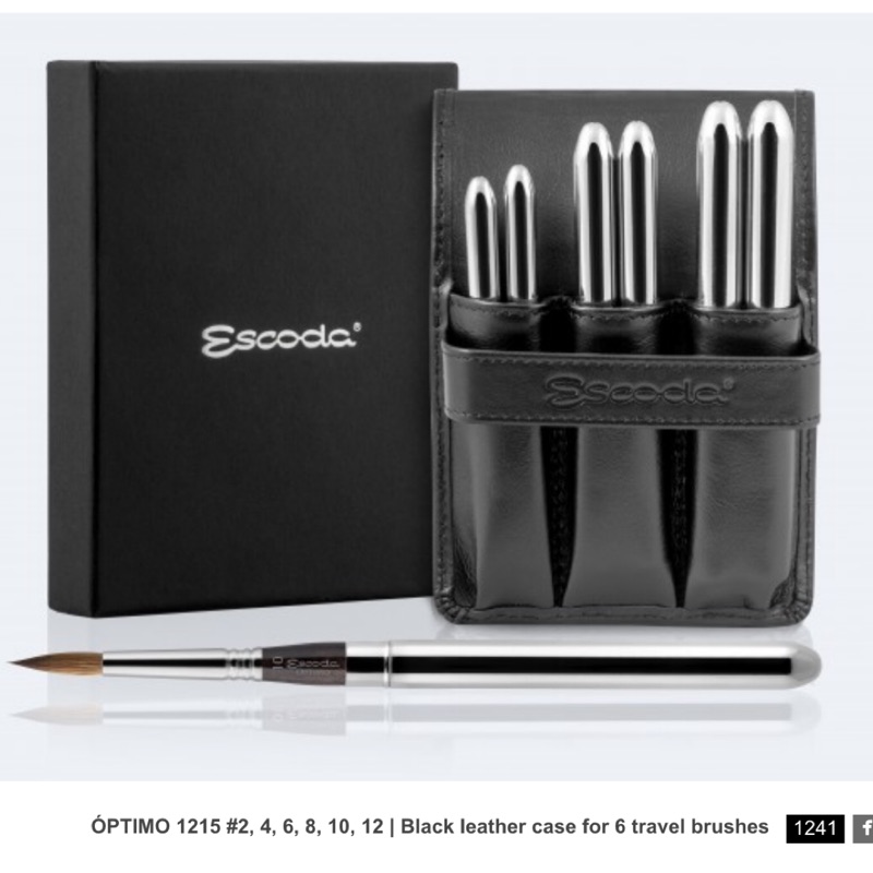 完售 Escoda OPTIMO 1241 西班牙製 1215 系列 西伯利亞貂毛 純貂毛水彩筆 銀桿旅行組 套筆6入 | 蝦皮購物
