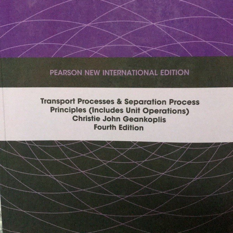 Transport Processes & Separation Process Principles | 蝦皮購物