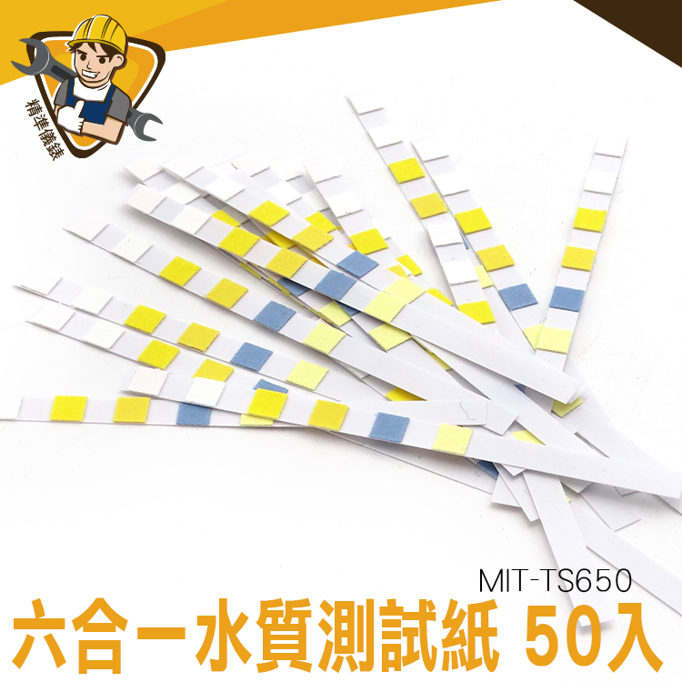 PH測試紙 水質測試紙 MIT-TS650 測試條 測氯試紙 餘氯測試紙 水質檢測 6合1 水質測試片 | 蝦皮購物