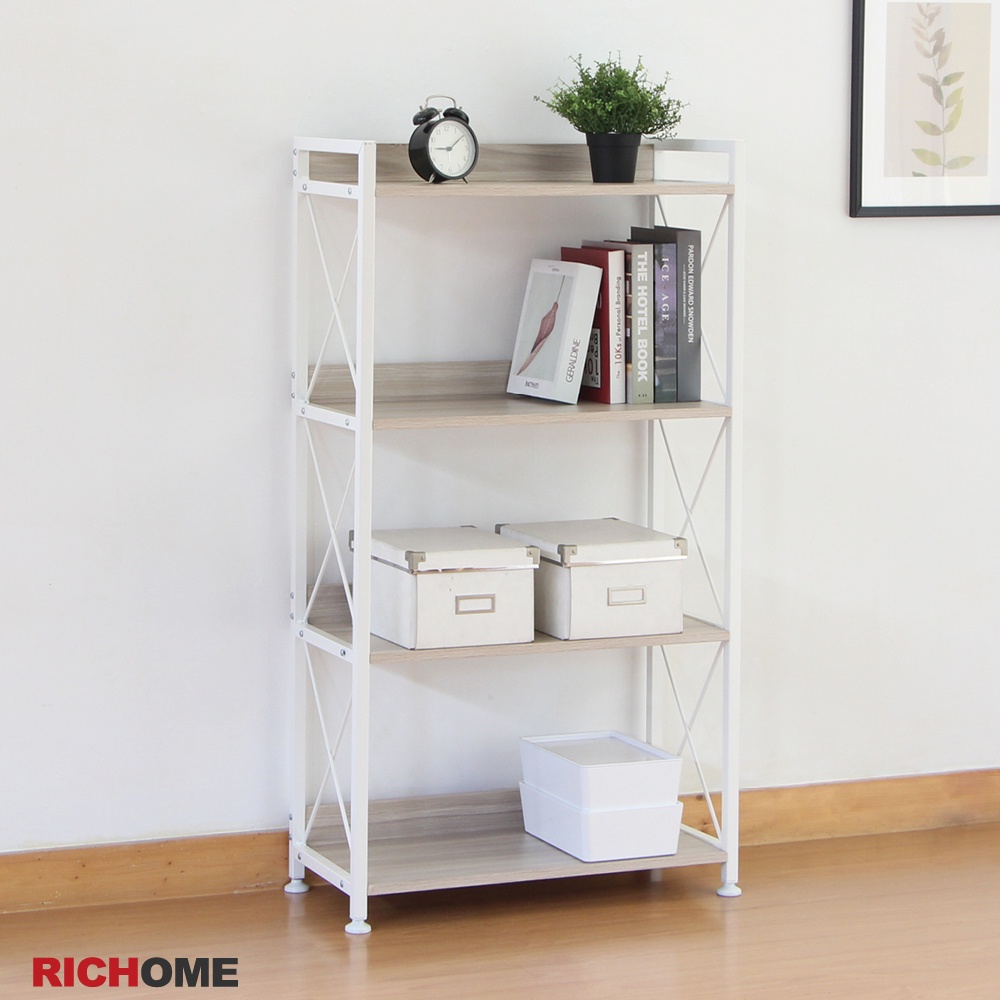 RICHOME 福利品 SH-556 SH-579 奈特四層架 (防潑水) (塑料腳墊) 四層架 收納架 置物架 書架 | 蝦皮購物