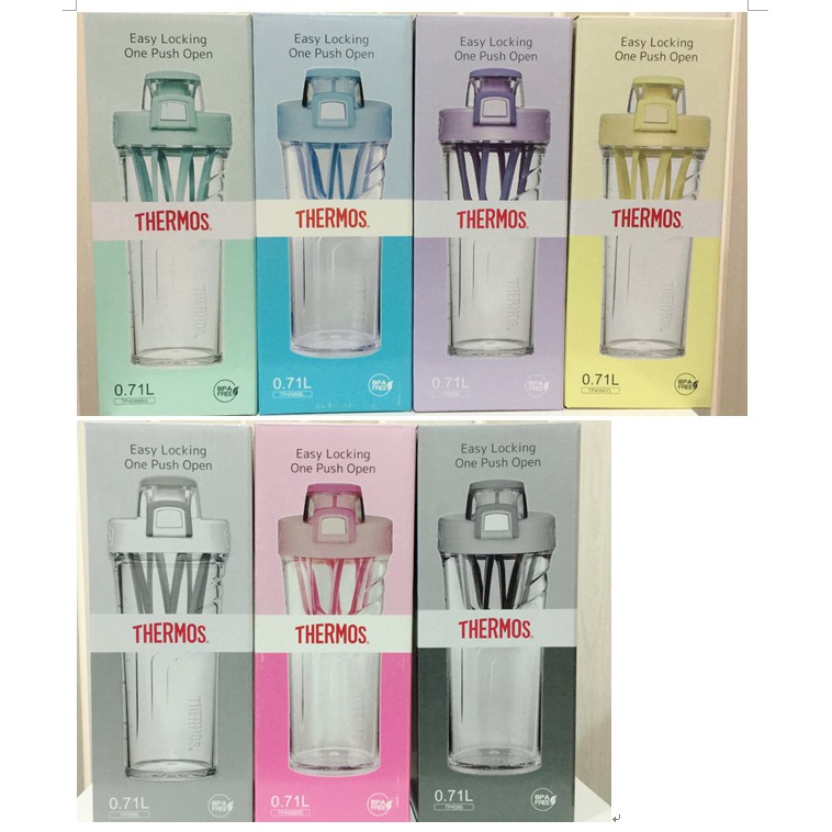 阿猴達可達 THERMOS 膳魔師 搖搖杯 冷水瓶 TP4086 攪拌杯 710ml 冷泡茶 水果飲 Tritan 全新 | 蝦皮購物