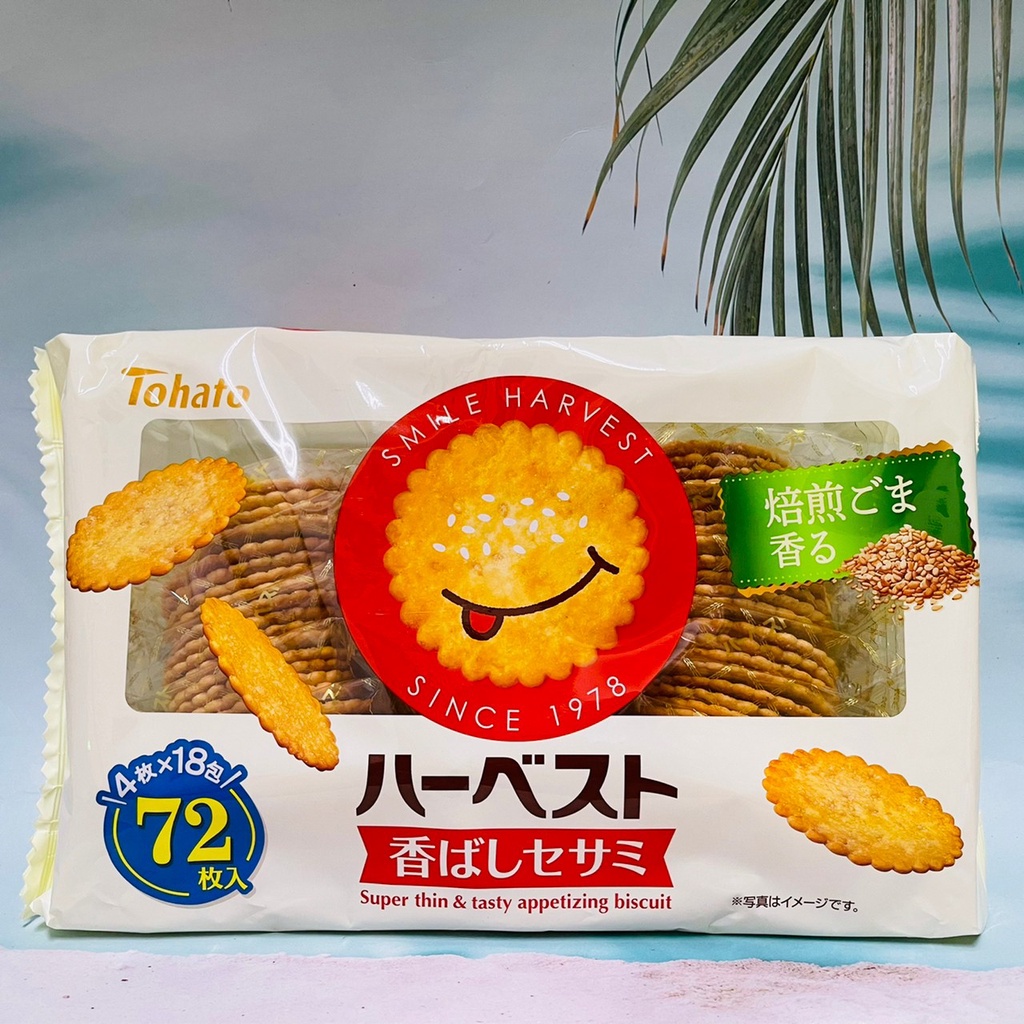 日本 Tohato 東鳩 芝麻薄餅 72枚入 210g 焙煎芝麻香 芝麻餅 | 蝦皮購物