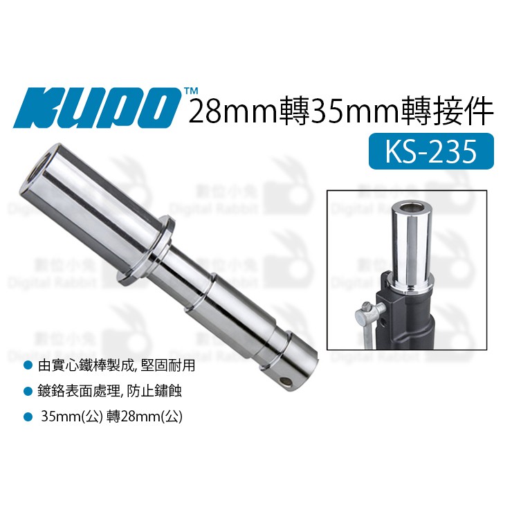 數位小兔【KUPO 28mm轉35mm轉接件 KS-235】燈光腳架 轉接件 燈架 轉接頭 音箱 | 蝦皮購物
