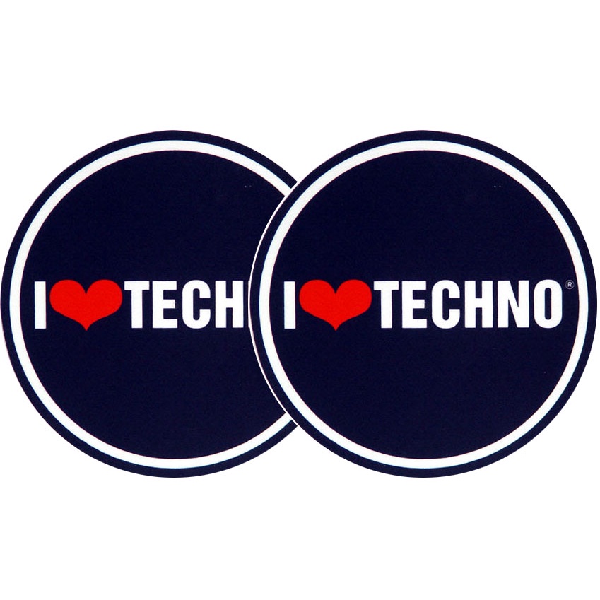 Technics Slipmats 「 I love Techno 」唱片墊一對 (未拆全新品） | 蝦皮購物