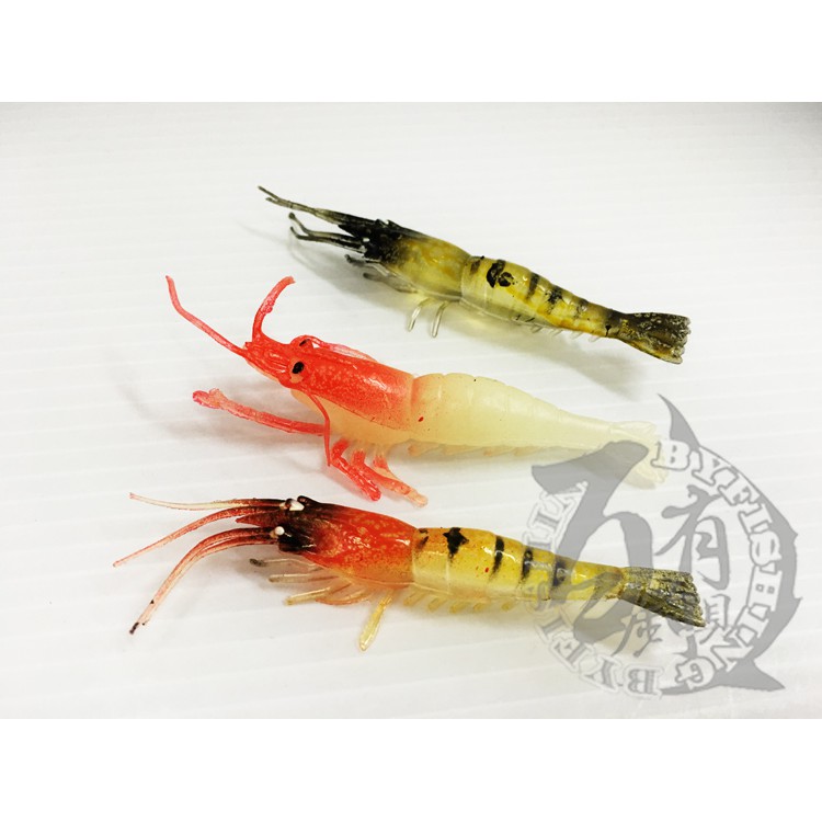 百有釣具 POKEE 太平洋 武魂 無鉤 軟餌蝦 軟蝦 超逼真 優惠價 一包四入特價$49元 | 蝦皮購物