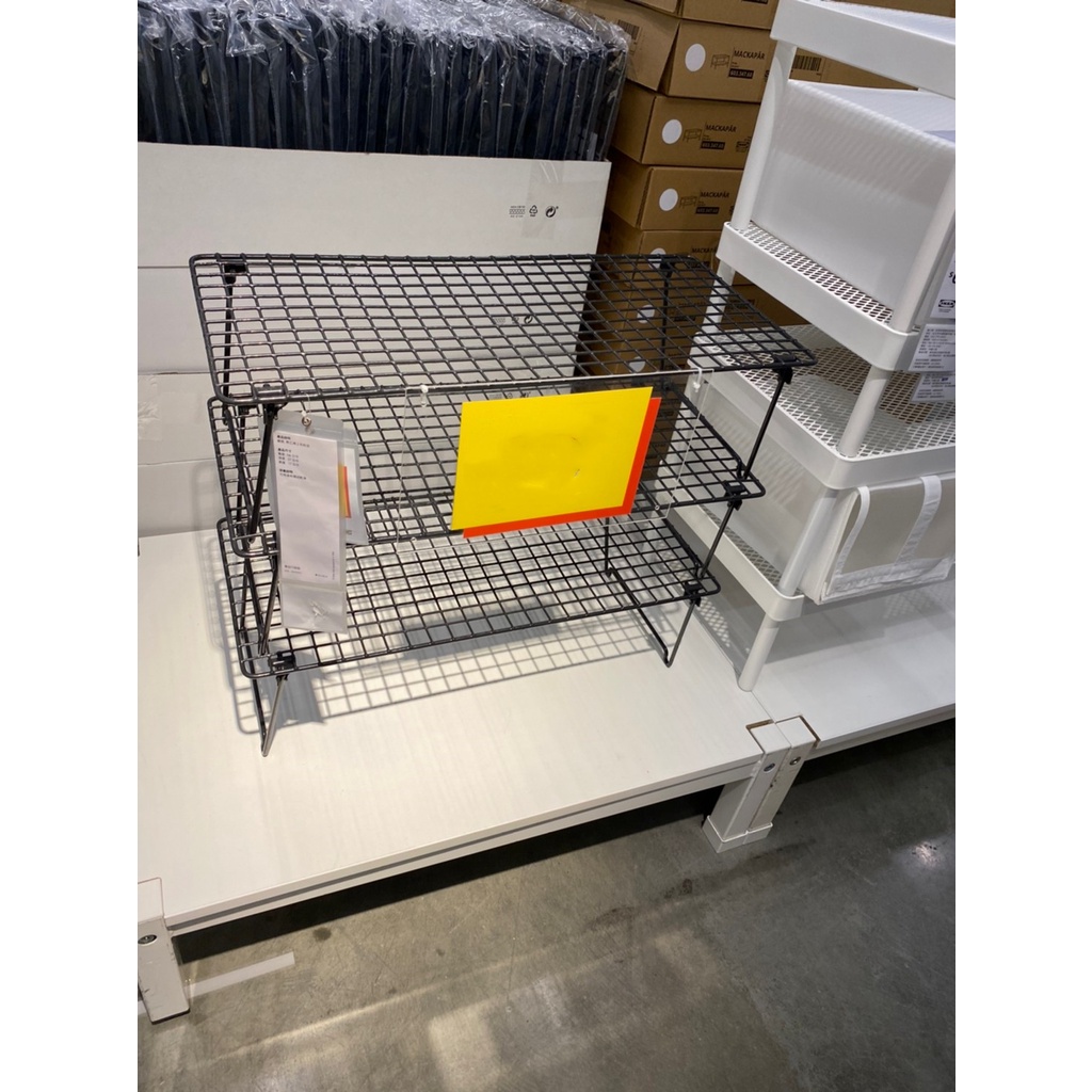 IKEA GREJIG 鞋架 可堆疊 黑色鐵質 | 蝦皮購物