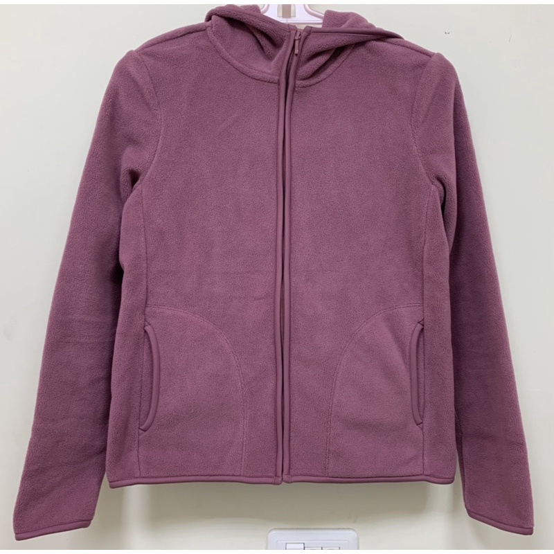 二手 lativ Fleece連帽外套/芋粉色（女）S | 蝦皮購物