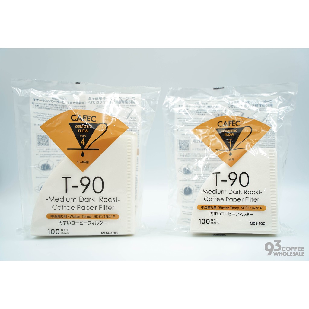 CAFEC三洋 咖啡濾紙 淺焙/中焙/深焙 分級濾紙 袋裝盒裝 錐形漂白 T-92/T-90/T-83 100入 日本製 | 蝦皮購物