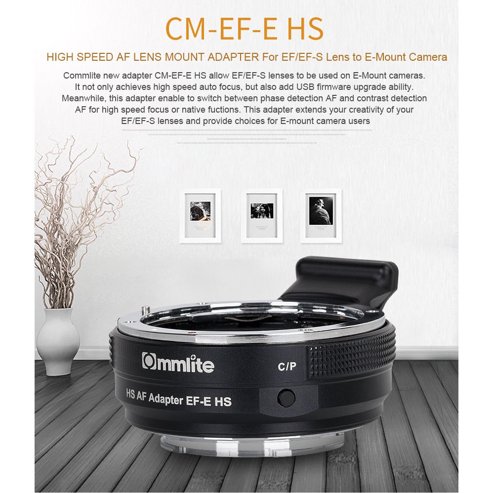 【控光後衛】 Commlite CM-EF-E HS 佳能EF/EF-S鏡頭轉索尼E卡口相機電子轉接環 | 蝦皮購物