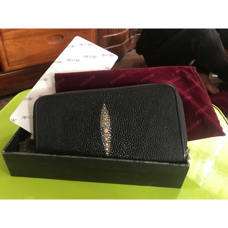 meisslie 珍珠魚皮 真品 長夾 | 蝦皮購物