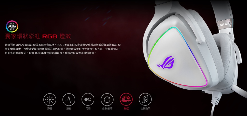 華碩 ASUS ROG Delta 四核心DAC 電競耳麥 黑/白 | 蝦皮購物