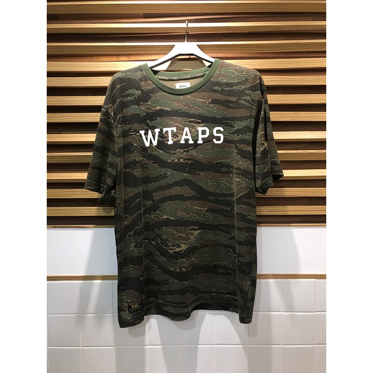 UNIQUE｜二手美品 WTAPS 17SS DESIGN SS 05 LOGO 金標 虎斑迷彩短TEE 軍裝 (售出) | 蝦皮購物