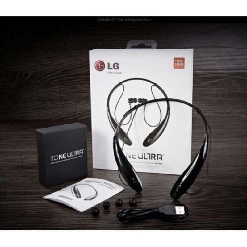 LG HBS-800 耳機運動頭戴式/重低音立體聲/藍牙耳機/Bluetooth/頸掛/防水防汗/黑色 | 蝦皮購物