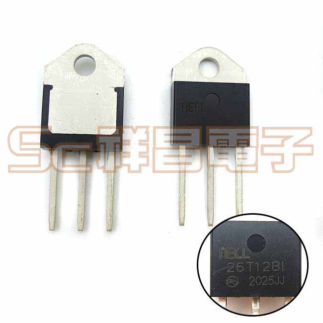 【祥昌電子】TRIAC NELL 26T12BI 3P 高電流雙向可控矽 | 蝦皮購物