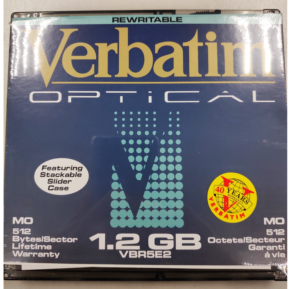 Verbatim 5.25" 1.2GB VBR5E2 MO片 全新未拆(1盒5片) | 蝦皮購物
