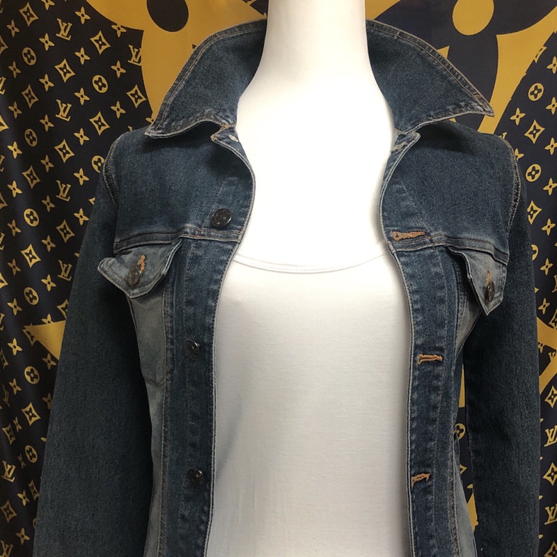 ⚜️NATURALLY JOJO 二手 背後簍空 性感 麻繩交叉 牛仔 外套 | 蝦皮購物