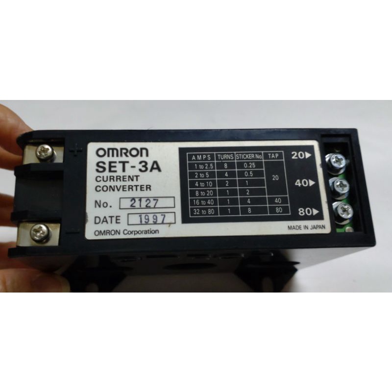 🌞二手現貨保固 日本 歐姆龍 OMRON 比流器 SET-3A 電流轉換器 (適用電流1-80A) 搭配馬達繼電器使用 | 蝦皮購物