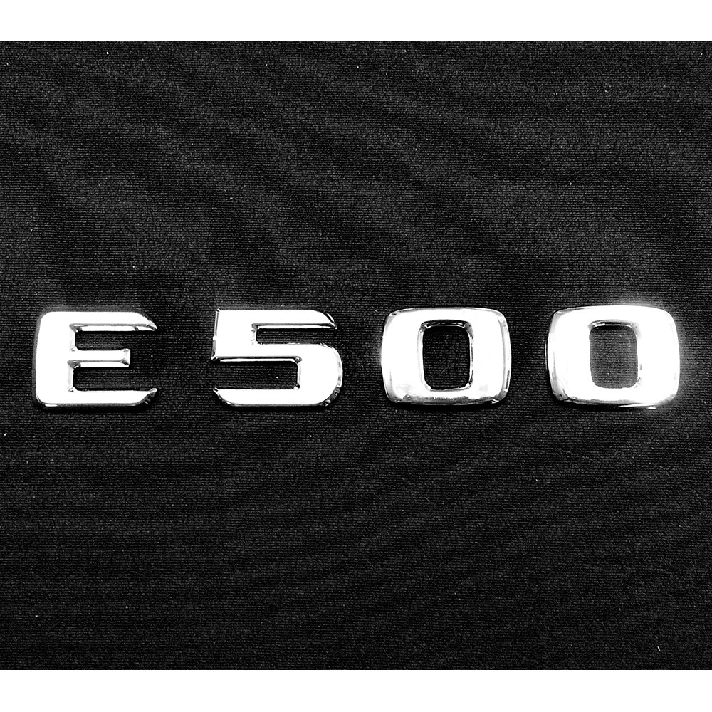 BENZ 賓士 E500 電鍍銀字貼 鍍鉻字體 後箱字體 車身字體 字體高度28mm | 蝦皮購物