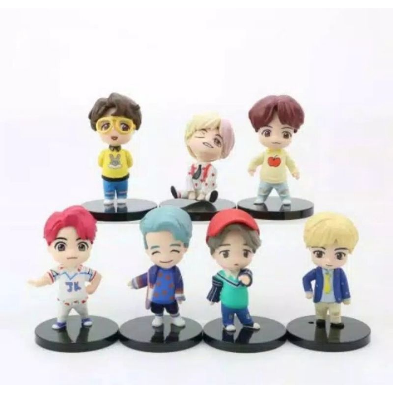 Kpop 偶像 BTS/Tiny Tan BT21 可動人偶 7 件套 | 蝦皮購物