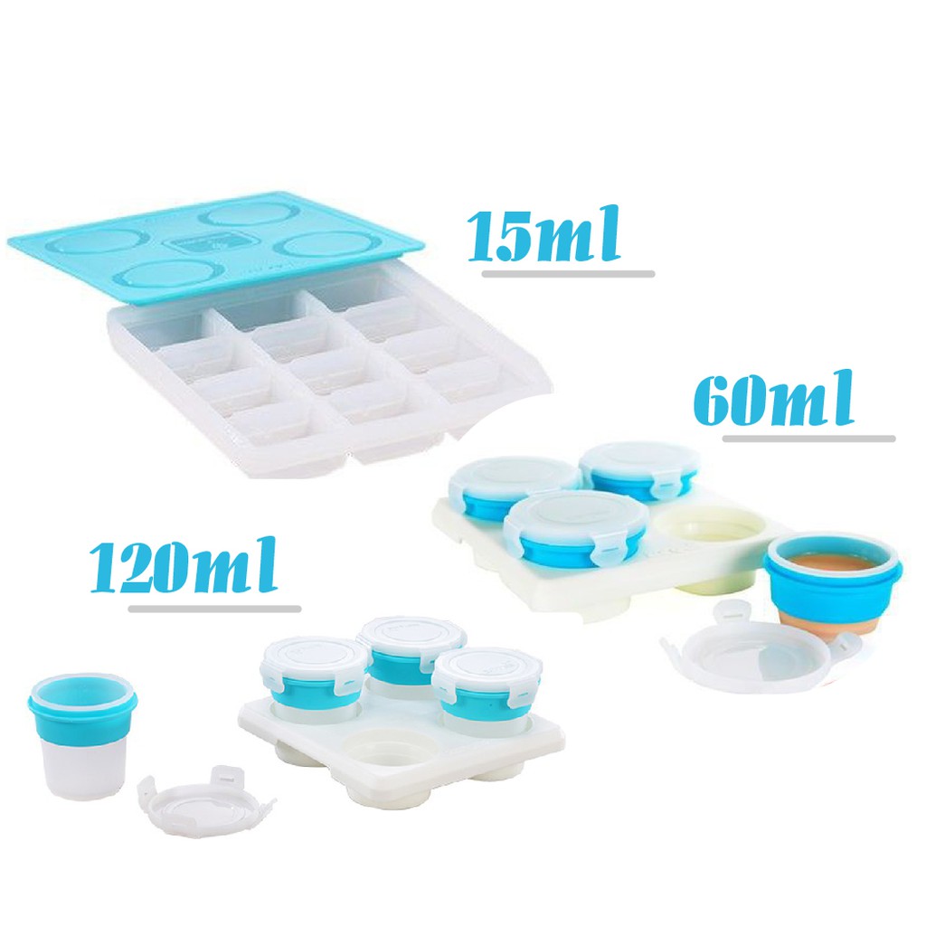 2angels 矽膠副食品製冰盒/分裝盒/儲存杯 15mlx12格/60ml x4入/120mlx4入 | 蝦皮購物