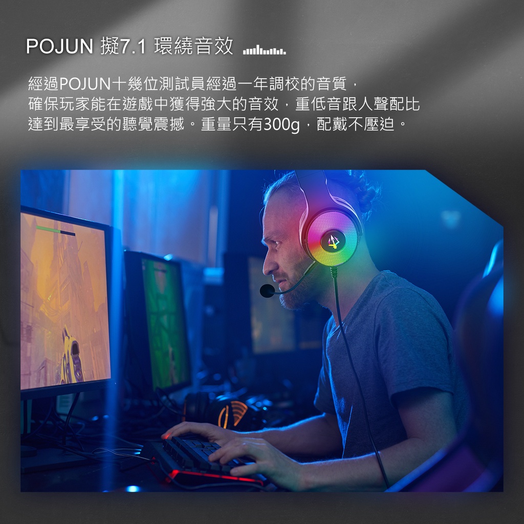 【POJUN X01】重低音電競耳機 耳機 電競耳麥 電競耳機麥克風 電腦耳機麥克風 電腦耳機 有線耳機 耳罩式耳機 | 蝦皮購物