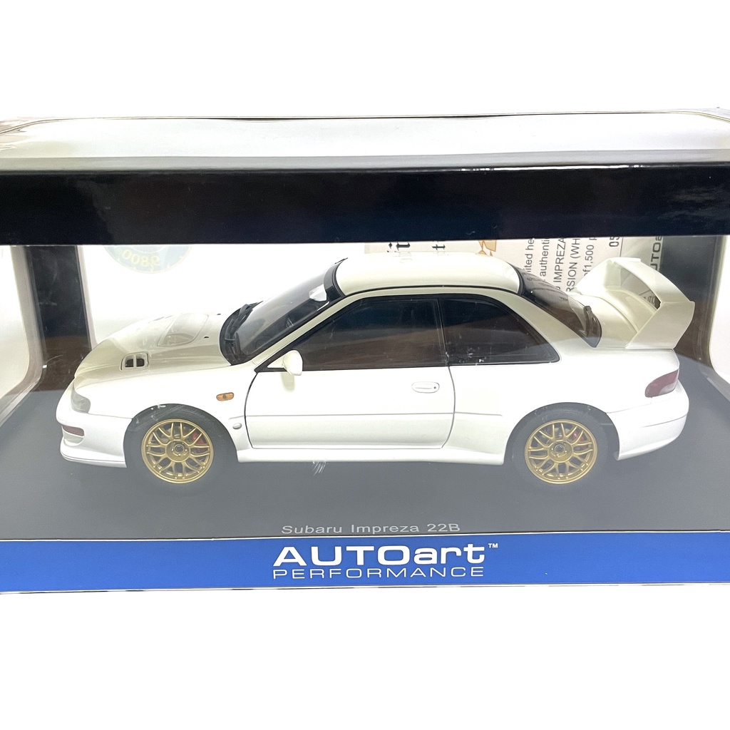Autoart 1/18 Subaru WRX STI 22B 白 限量1500 編號0555 | 蝦皮購物