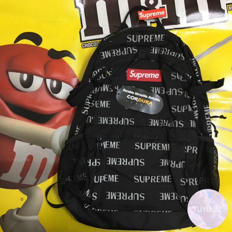 Supreme 後背包 反光 3m reflective repeat Backpack 黑色 | 蝦皮購物