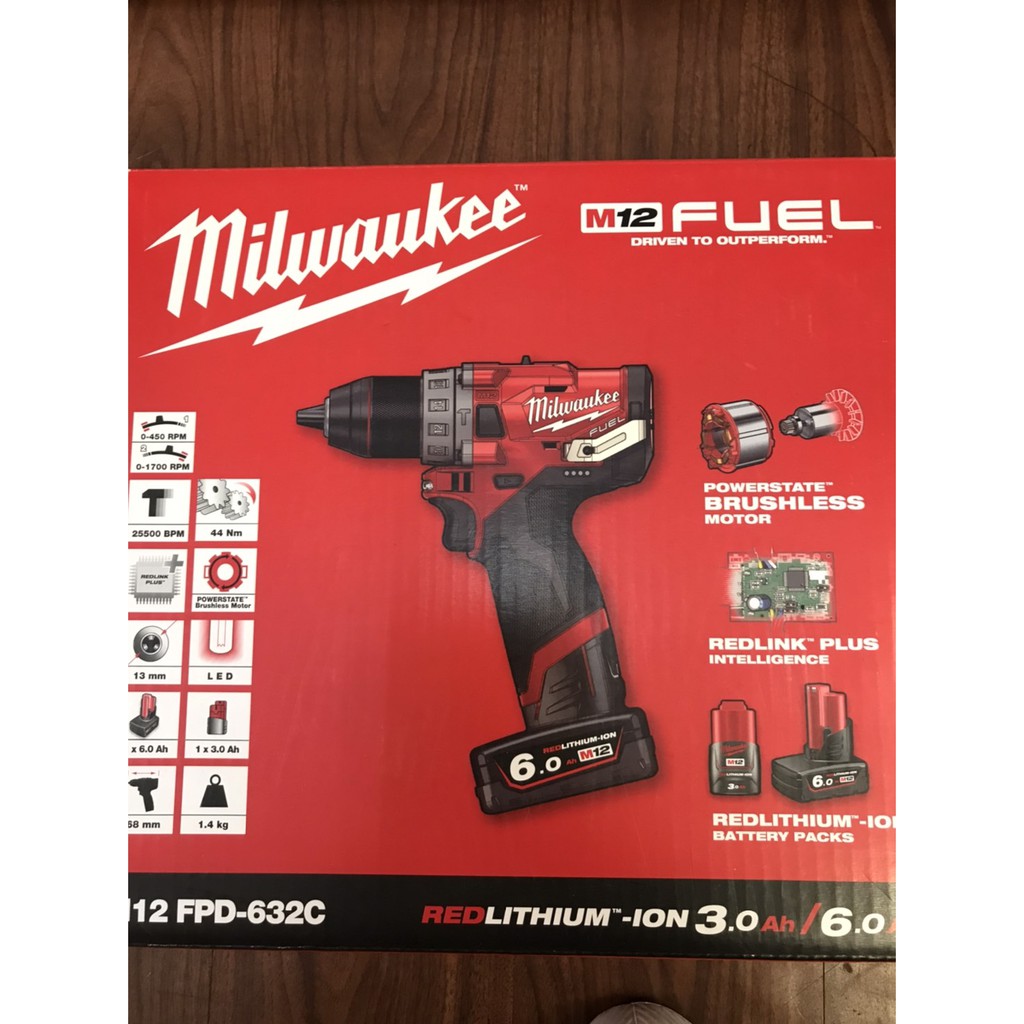 含運 花電 全新公司貨 Milwaukee 米沃奇 M12FPD 12V M12 FPD-0 無刷震動電鑽 含單主機箱 | 蝦皮購物