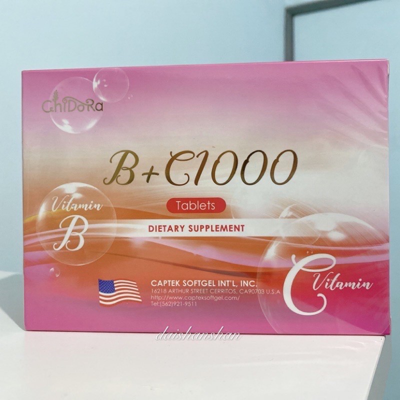 全新 Chidora 奇朶菈 B+C 1000單位 美國進口 一盒60粒 | 蝦皮購物