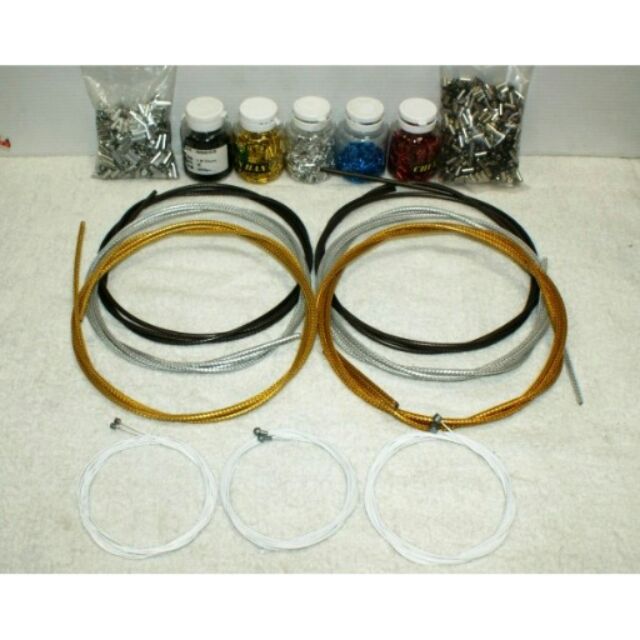 全新注油jagwire L3等級注油4+5mm編織外管+白色不鏽鋼研磨奈米煞變內線一車份(附鋁尾套.銅管套) | 蝦皮購物