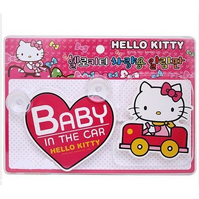 ♥小花花日本精品♥ HELLOKITTY 汽車用吸盤 KT坐姿車用名牌 吸盤 88902302 | 蝦皮購物