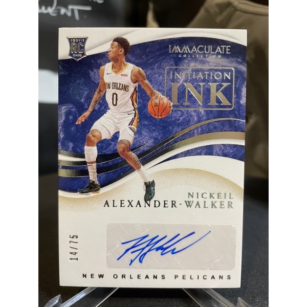 Nickeil Alexander-Walker 限量75張 新人年RC親筆簽名卡 頂級小國寶系列 質感厚卡 得分機器 | 蝦皮購物
