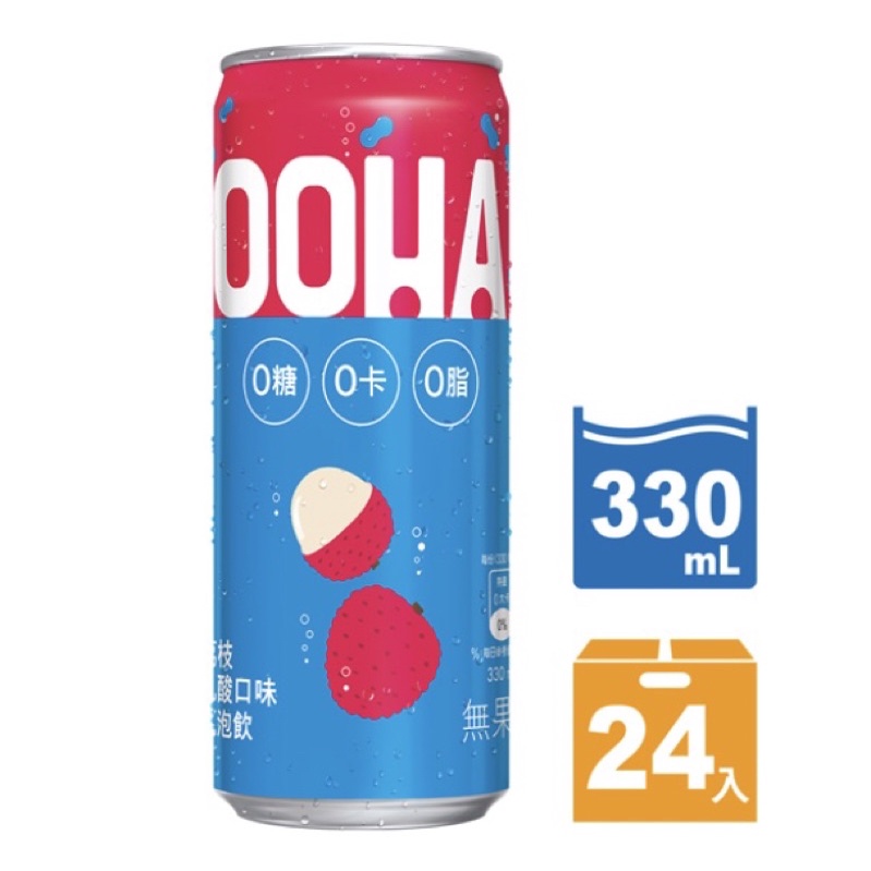 OOHA 】氣泡飲 荔枝乳酸/柚子海鹽/水蜜桃烏龍茶/檸檬蜂蜜 易開罐 330ml x 24入/箱 | 蝦皮購物