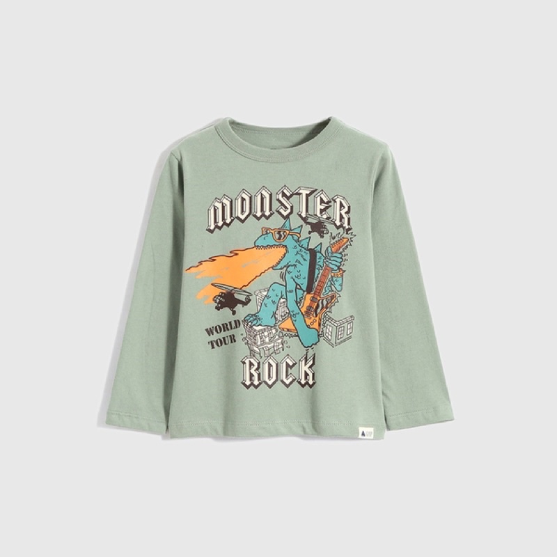 全新 GAP 男童 帥氣 美式 恐龍 暴龍 純棉 長袖上衣(4T,110CM) | 蝦皮購物