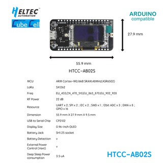 HTCC-AB02S (CubeCell Heltec Arduino LoRa 開發板) | 蝦皮購物